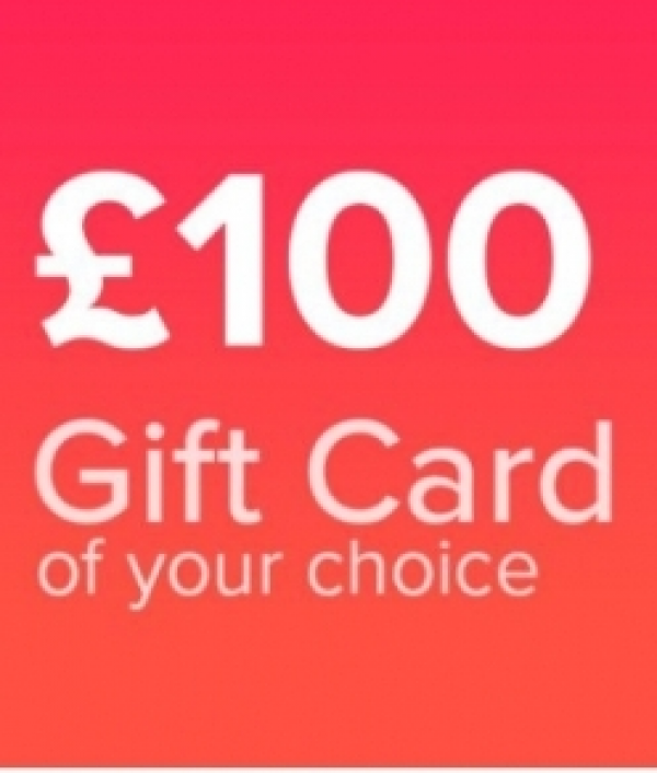 Enter Raffle to Win £100 gift card of your choice! hosted by Joe