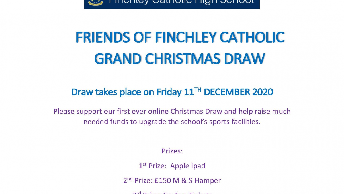 Enter Raffle to Win GRAND CHRISTMAS DRAW hosted by Friends of Finchley ...