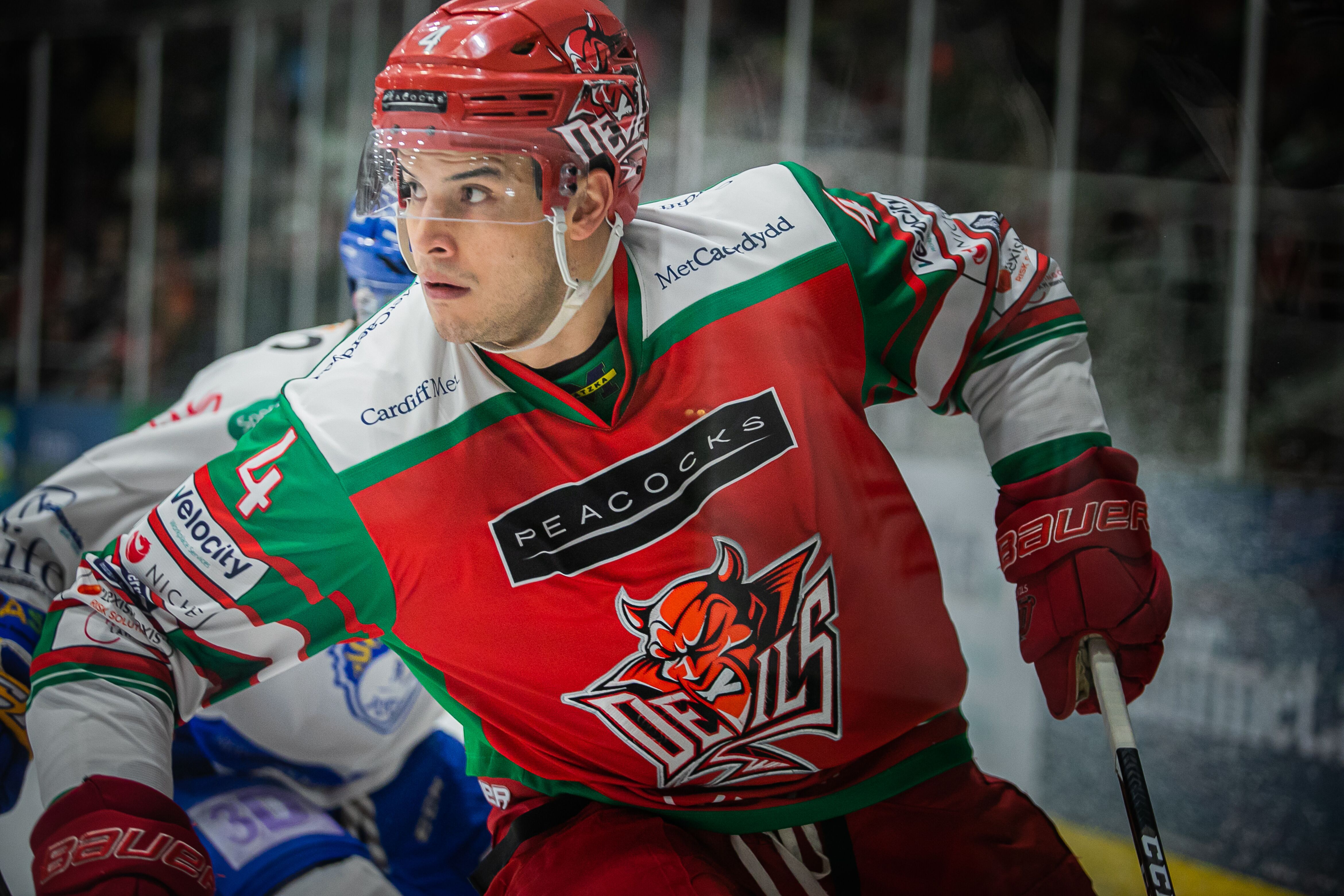 Enter Raffle to Win Louis game worn red jersey hosted by Cardiff Devils