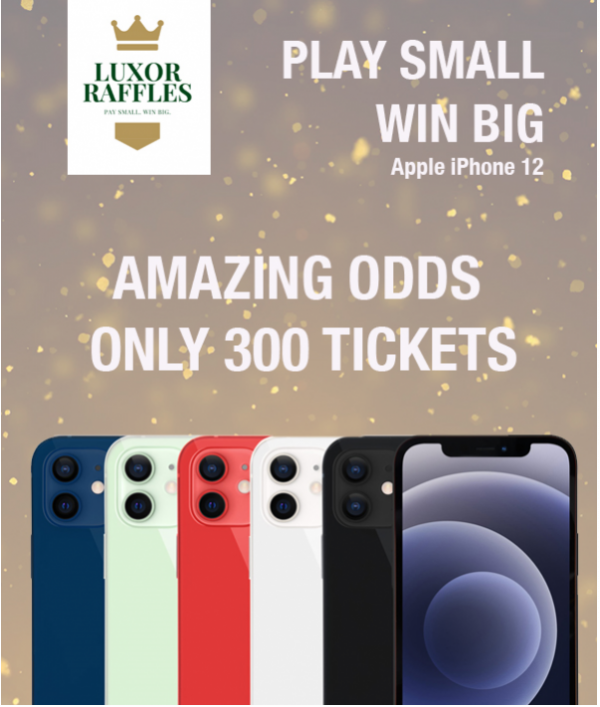 Enter Raffle to Win Apple iPhone 12, Brand New! hosted by Luxor Raffles