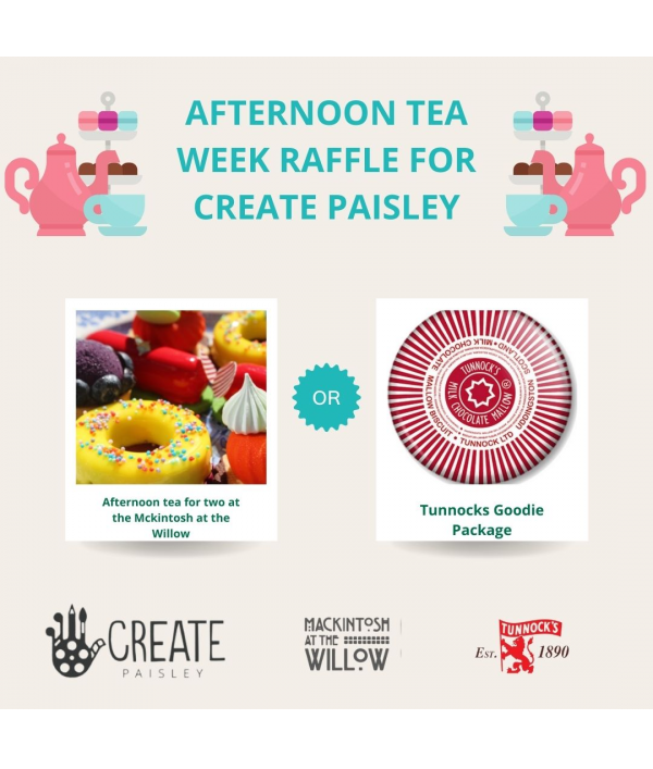 Enter Raffle to Win Afternoon Tea Week Raffle hosted by Create Paisley