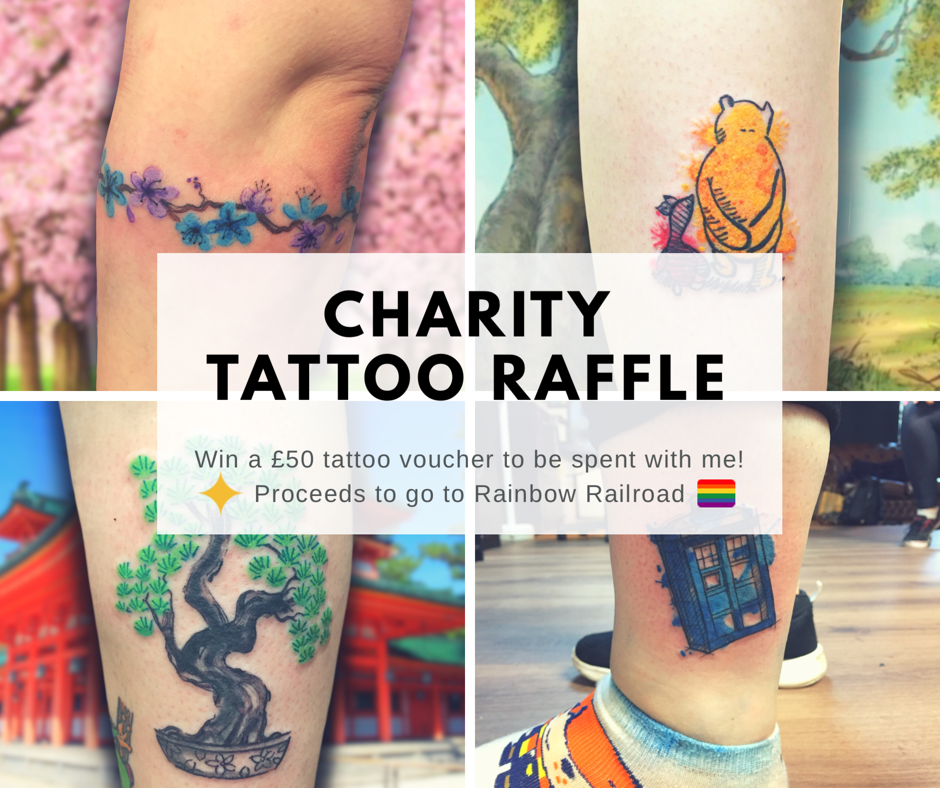 Enter Raffle to Win Tattoo Charity Competition hosted by Bethan Lientie