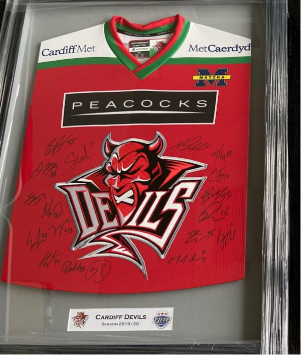 Enter Raffle to Win Devils Framed Jerseys hosted by Cardiff Devils